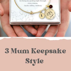 Personalized Mum Bracelet Gift for Mum Bangle Bracelet Mothers Day Gift ...
