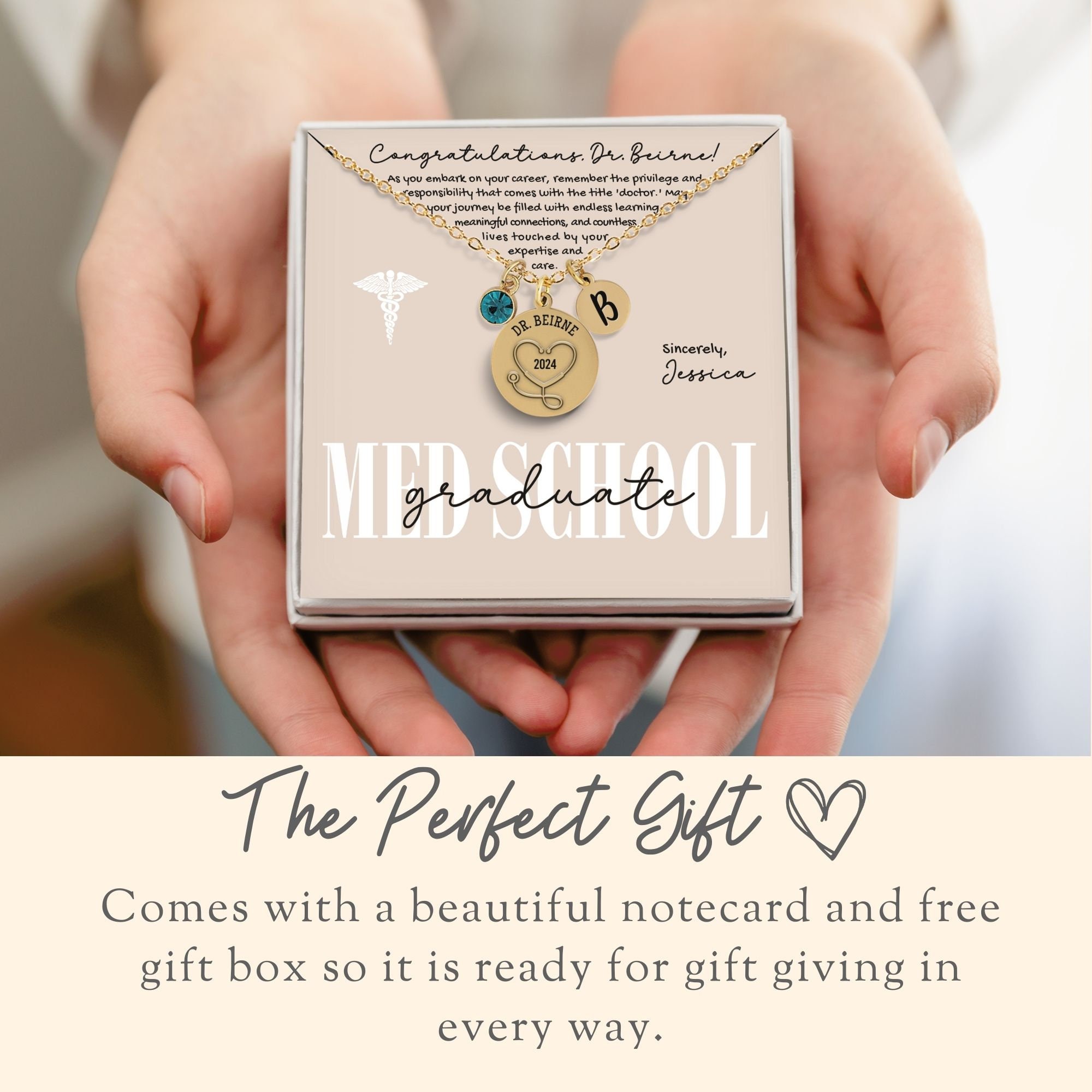 Personalized Medical School Graduation Necklace Gift for Doctor ...