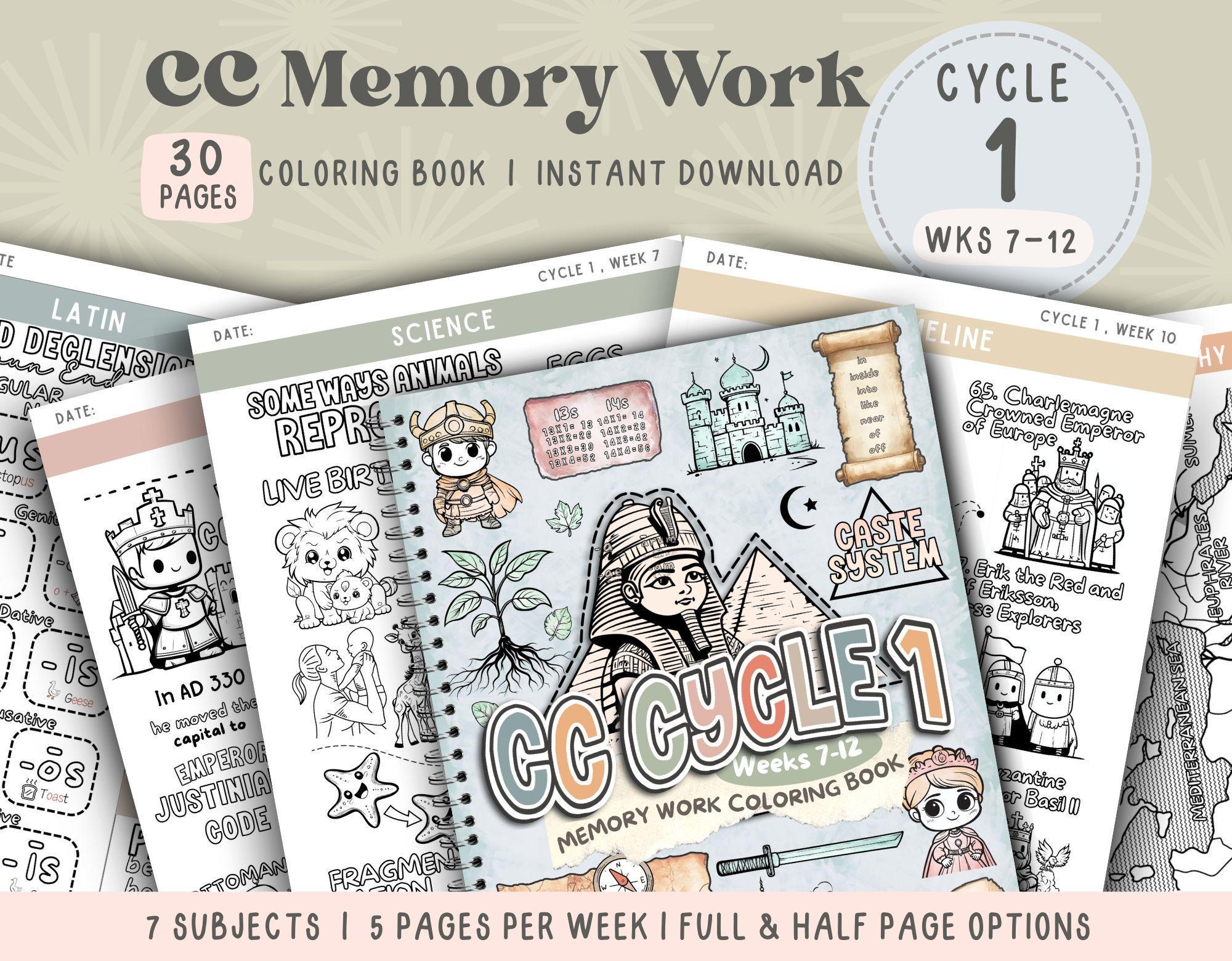 CC Cycle 1 Coloring Book Gift for CC Tutor Resource Classical ...