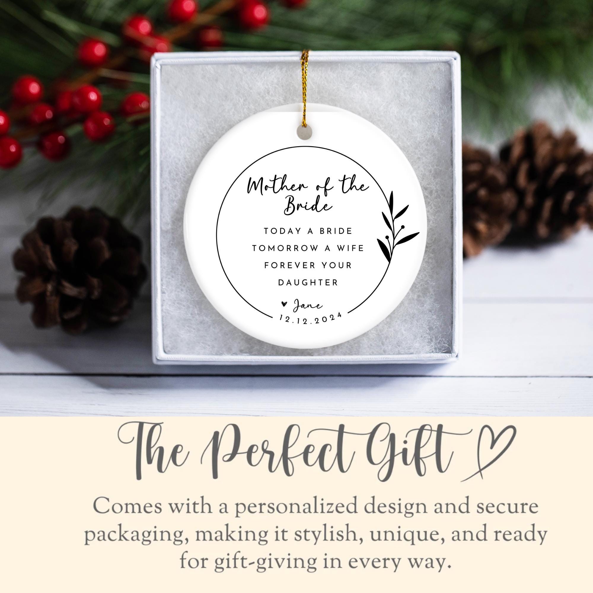Personalized Mother of the Bride Ornament Gift for Mom of Bride ...
