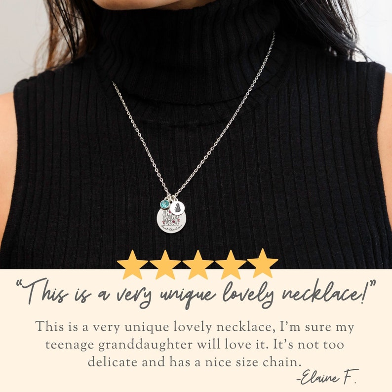 Personalized Aunt Necklace Gift for Aunt Jewelry for Mothers Day Auntie Necklace From Niece Aunt ...