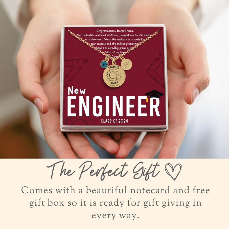 Personalized Engineer Graduation Necklace for Engineering Graduate Gift ...