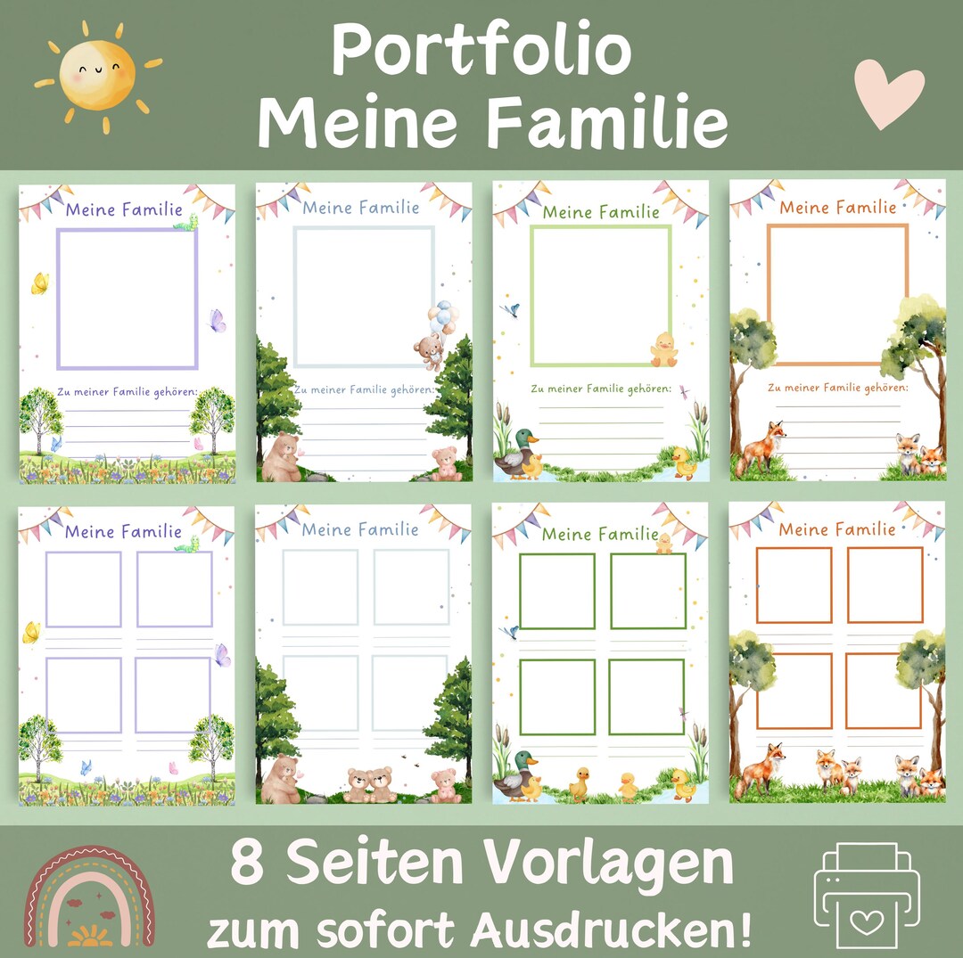 Portfolio Templates | My Family Templates | My Family Portfolio ...