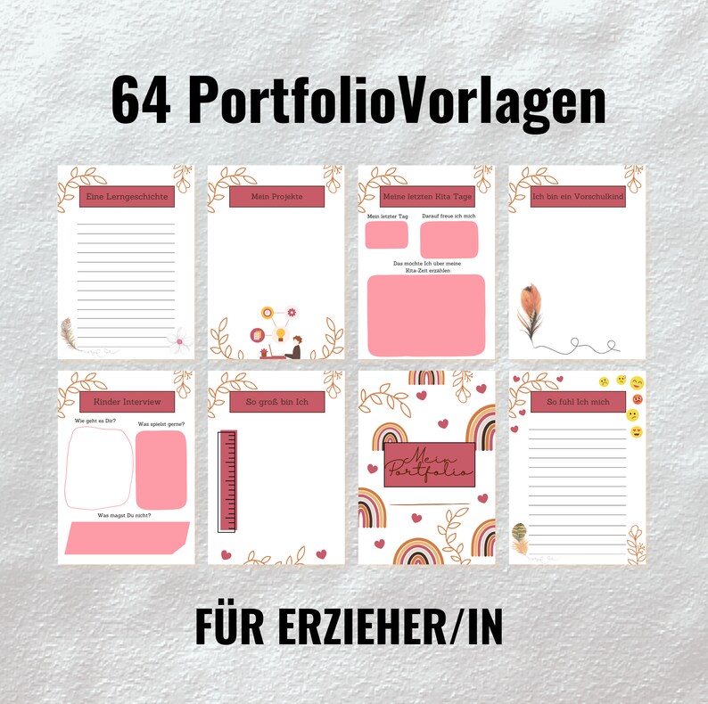 64 Portfolio Templates for Kindergarten Teachers Portfolio Templates ...