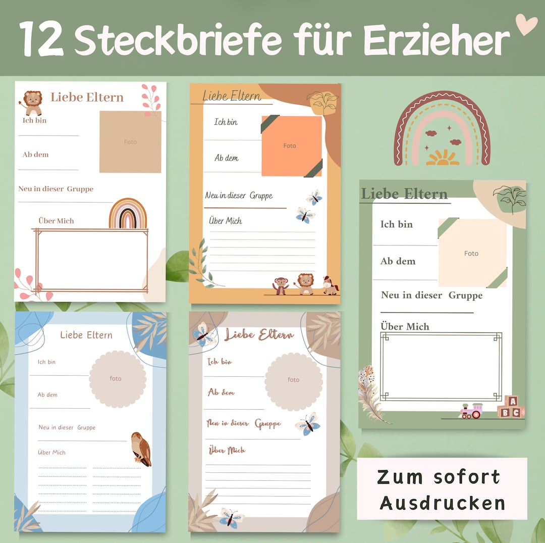 Steckbrief Fur Kindergarten Erzieherin
