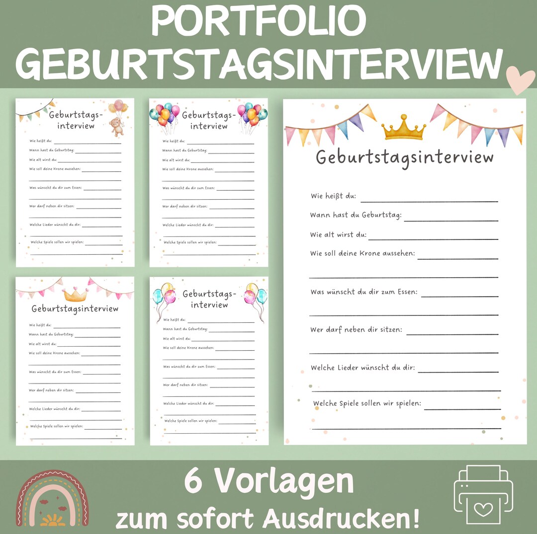 Portfolio Birthday Portfolio Birthday Interview Educator Templates ...