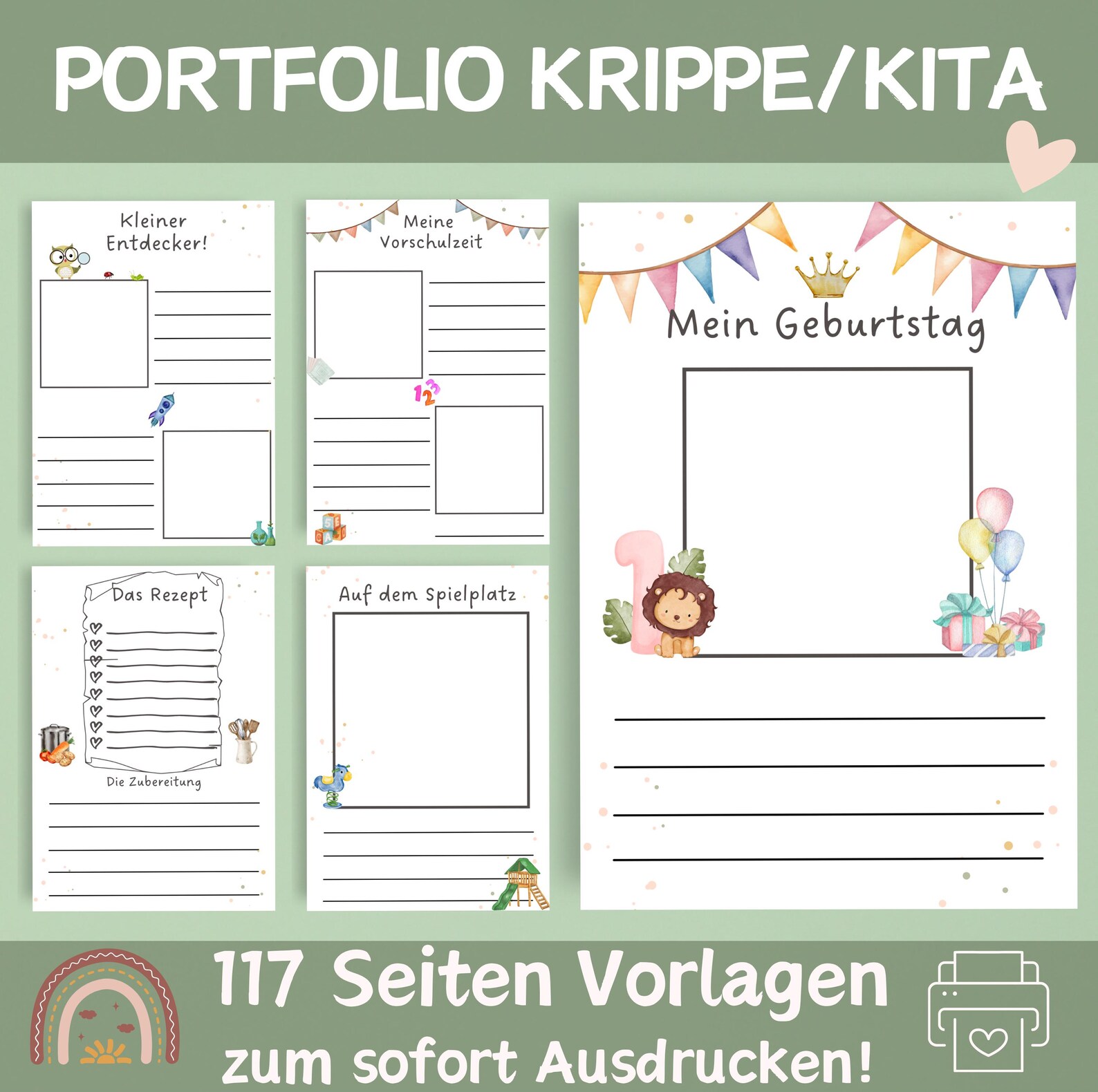 4 Profile Templates for Educators | Profiles for Daycare/nursery ...