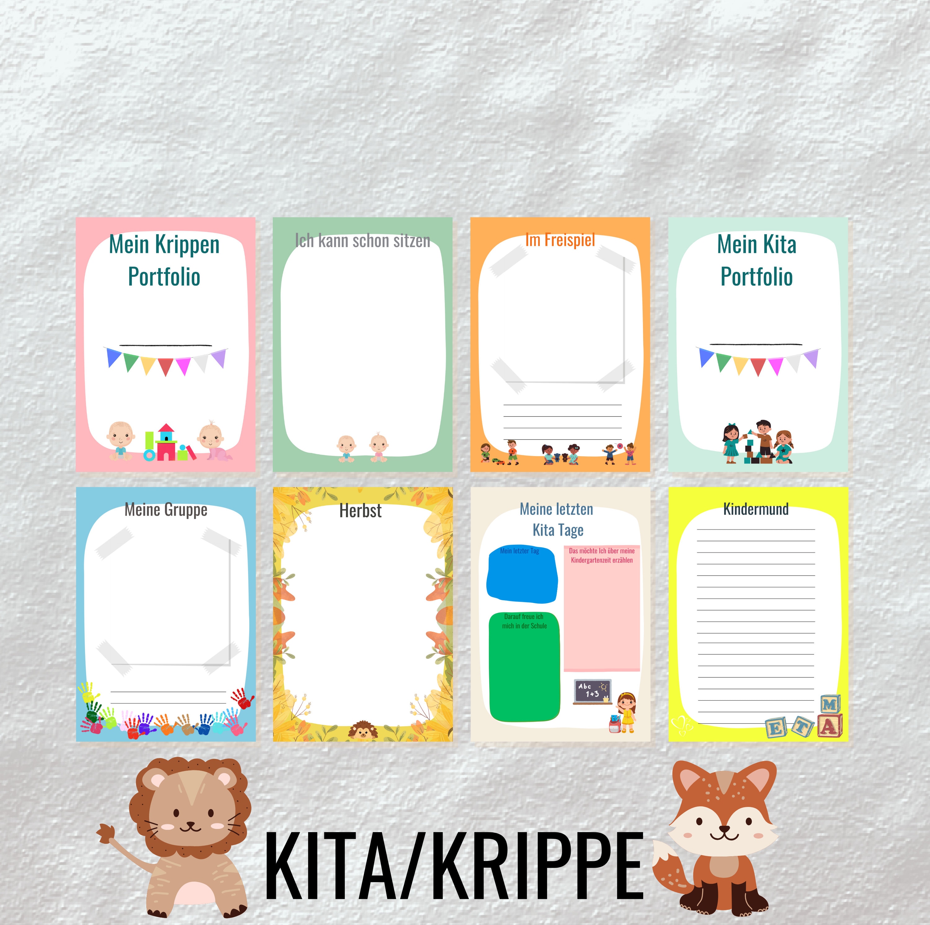 74 Portfolio Templates for Daycare Centers for Educators - Etsy