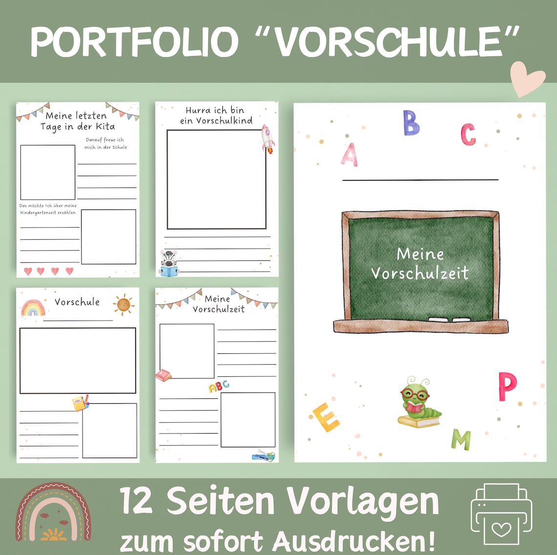 Preschool Portfolio | Kindergarten Portfolio Preschool | Portfolio ...
