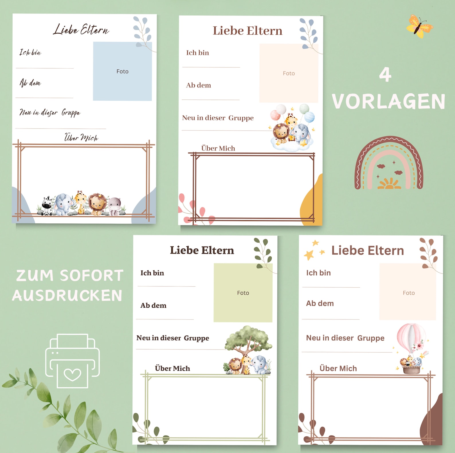 4 Profile Templates for Educators | Profiles for Daycare/nursery ...