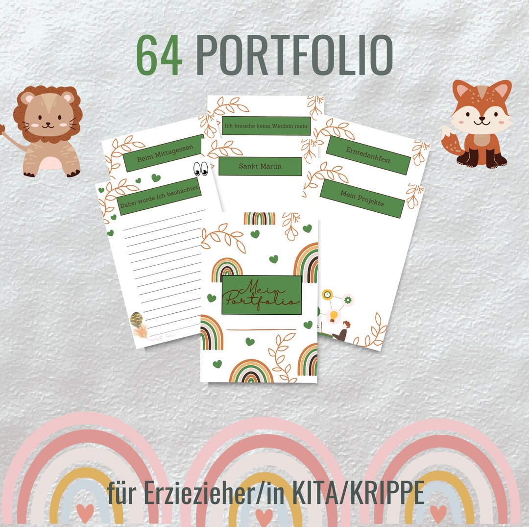 64 Portfolio Templates for Kindergarten Teachers Portfolio Templates ...