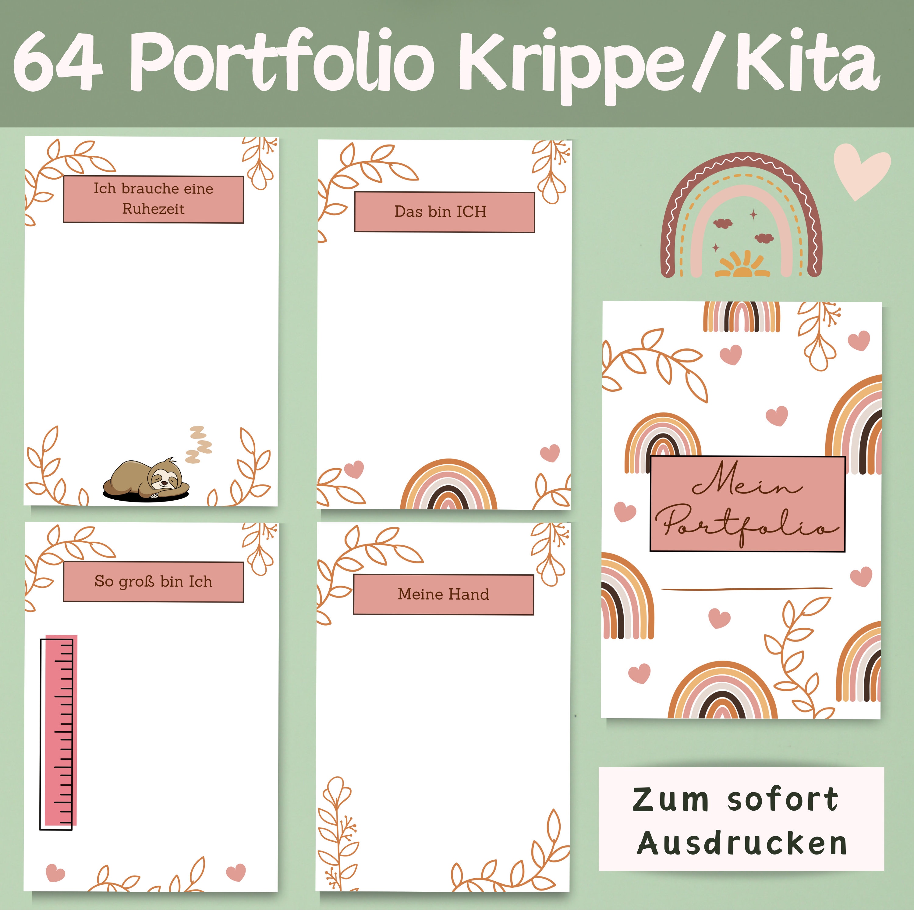 Portfolio Templates for Educators Preschool Children Portfolio ...