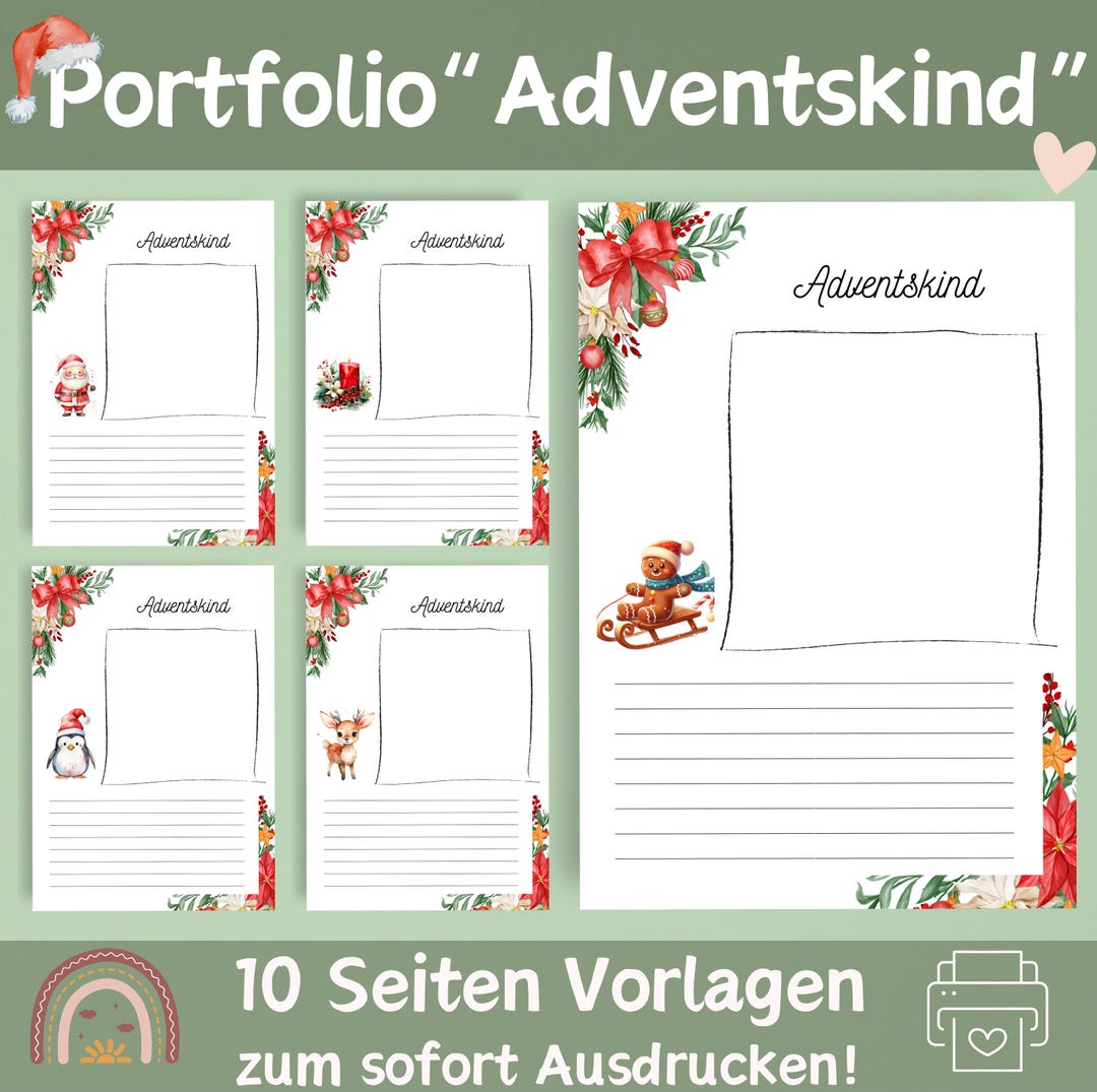 Portfolio Templates | Advent Child Portfolio | Christmas Portfolio ...