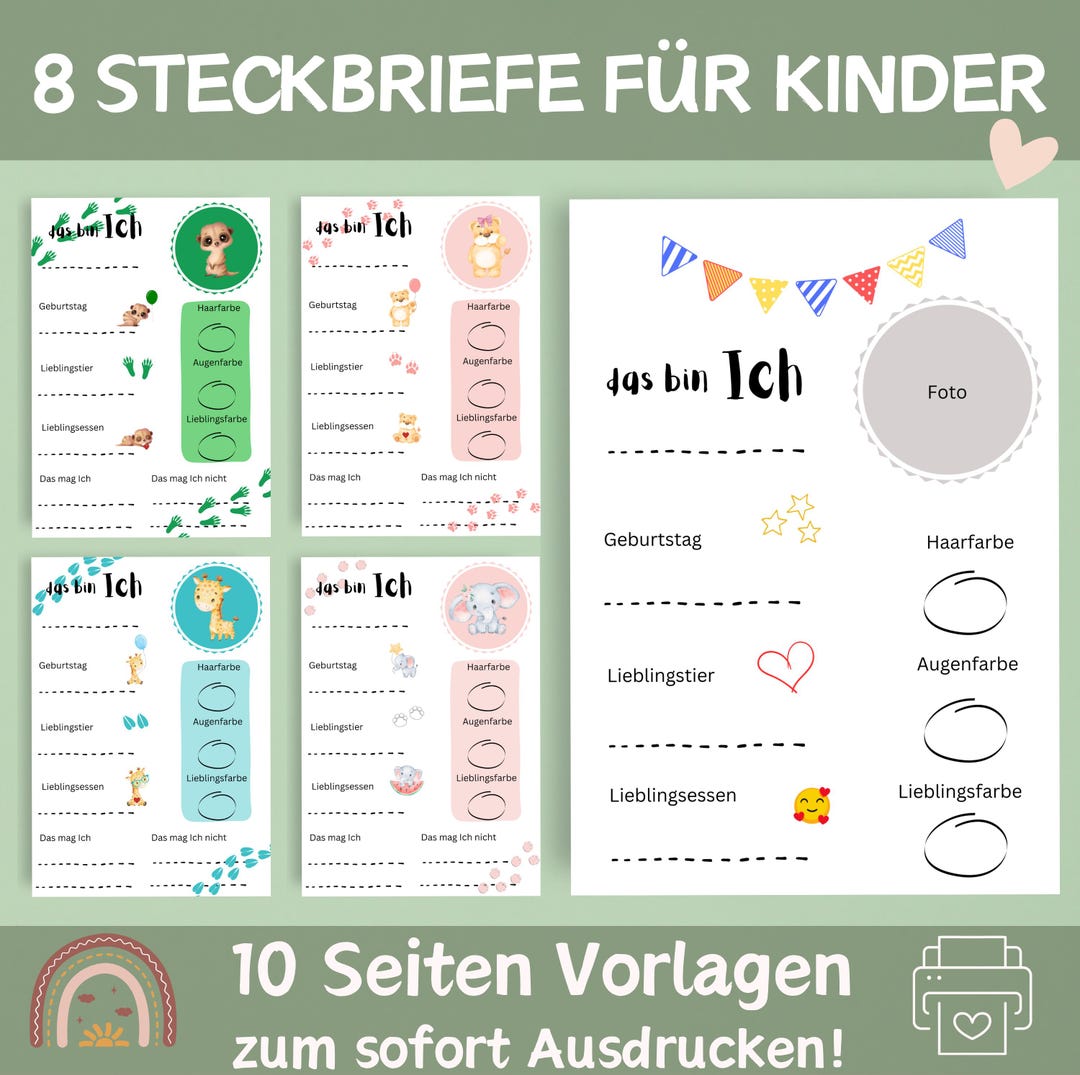 10 Profiles for Children Portfolio Templates for Educators Templates ...