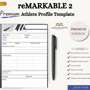 Athlete Profile Templates, Scouting Templates, Templates for Remarkable ...