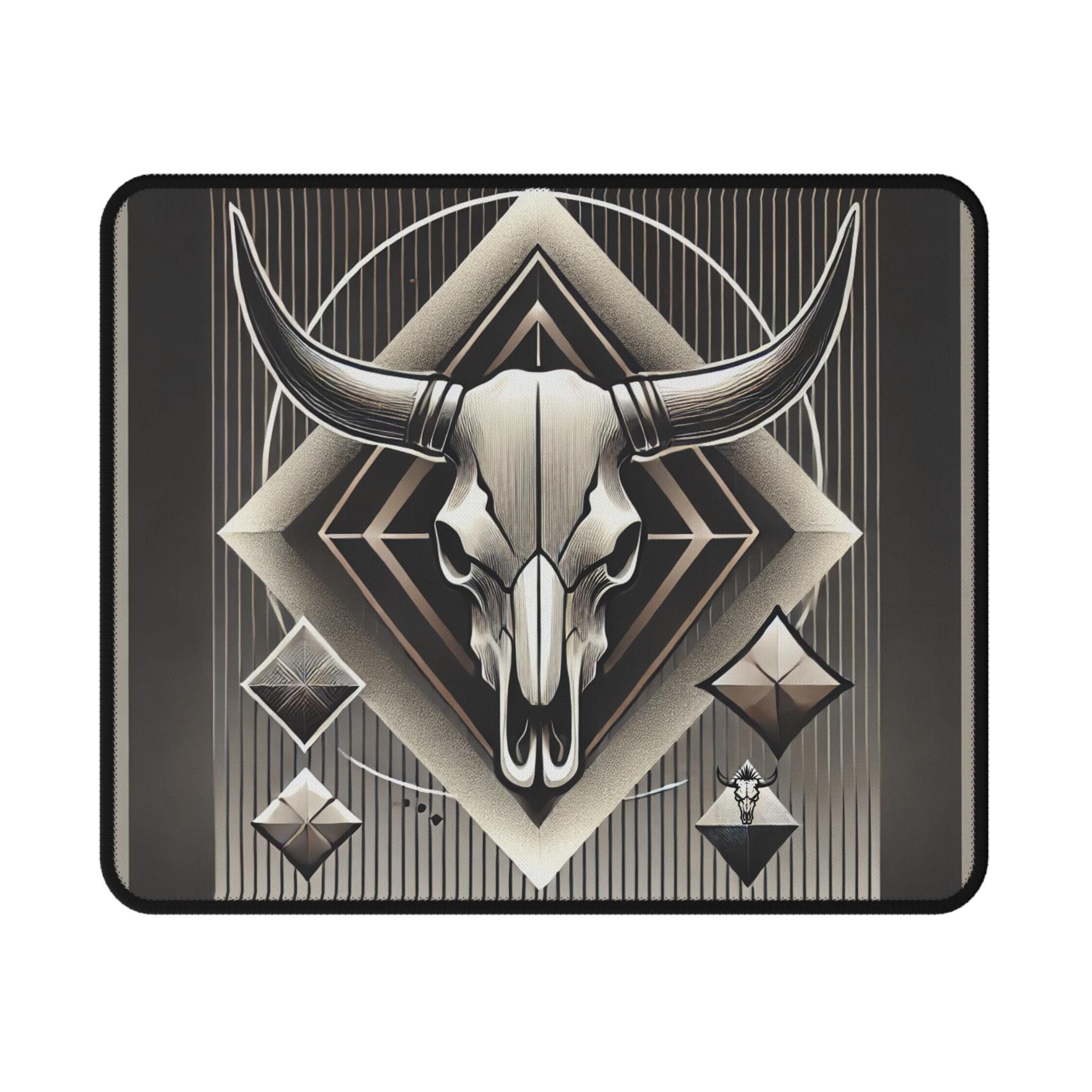 Modern Geometric Bull Skull Wall Art, Monochromatic Southwestern Decor ...
