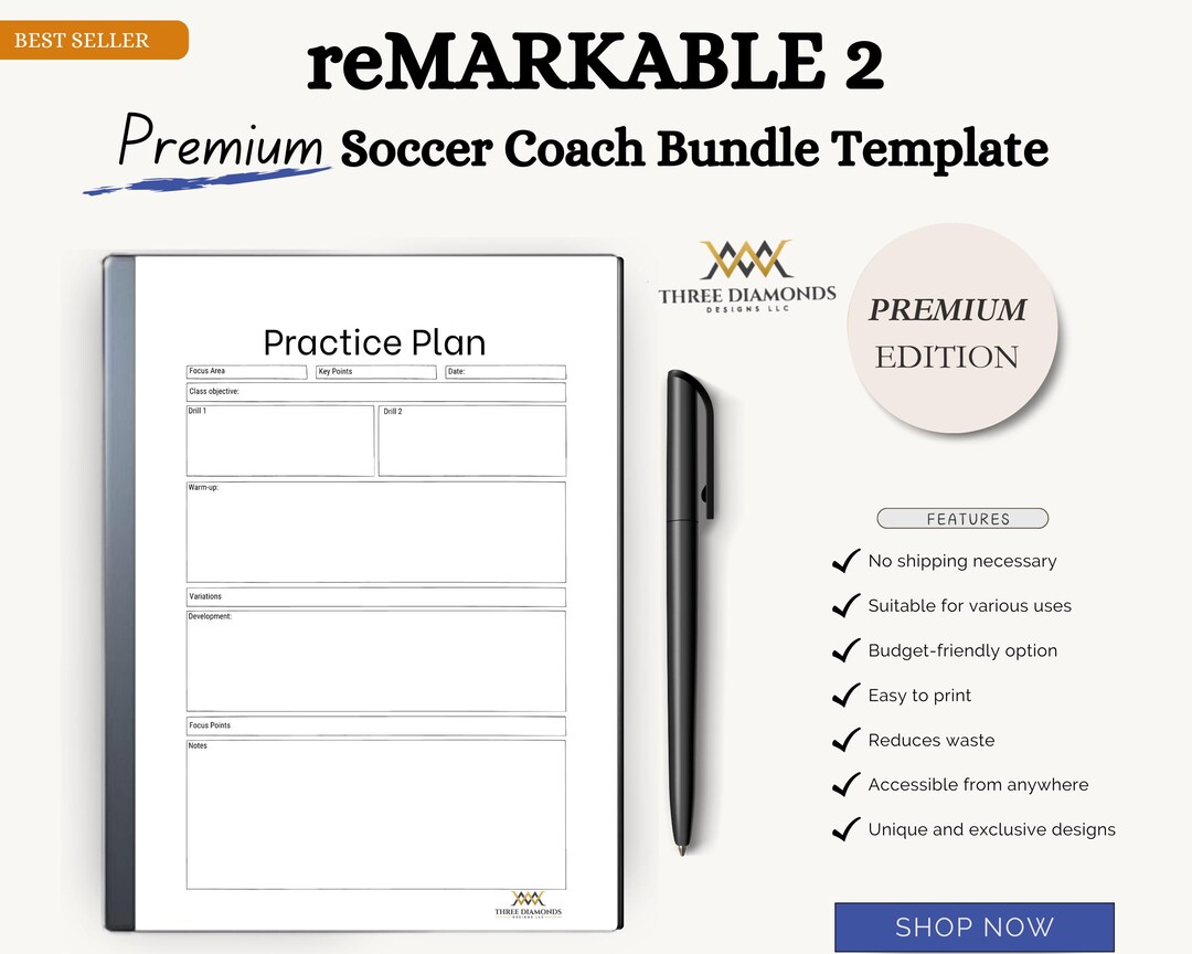 Printable Minimalist SOCCER Coach PITCH BUNDLE Template Gift for Coach ...
