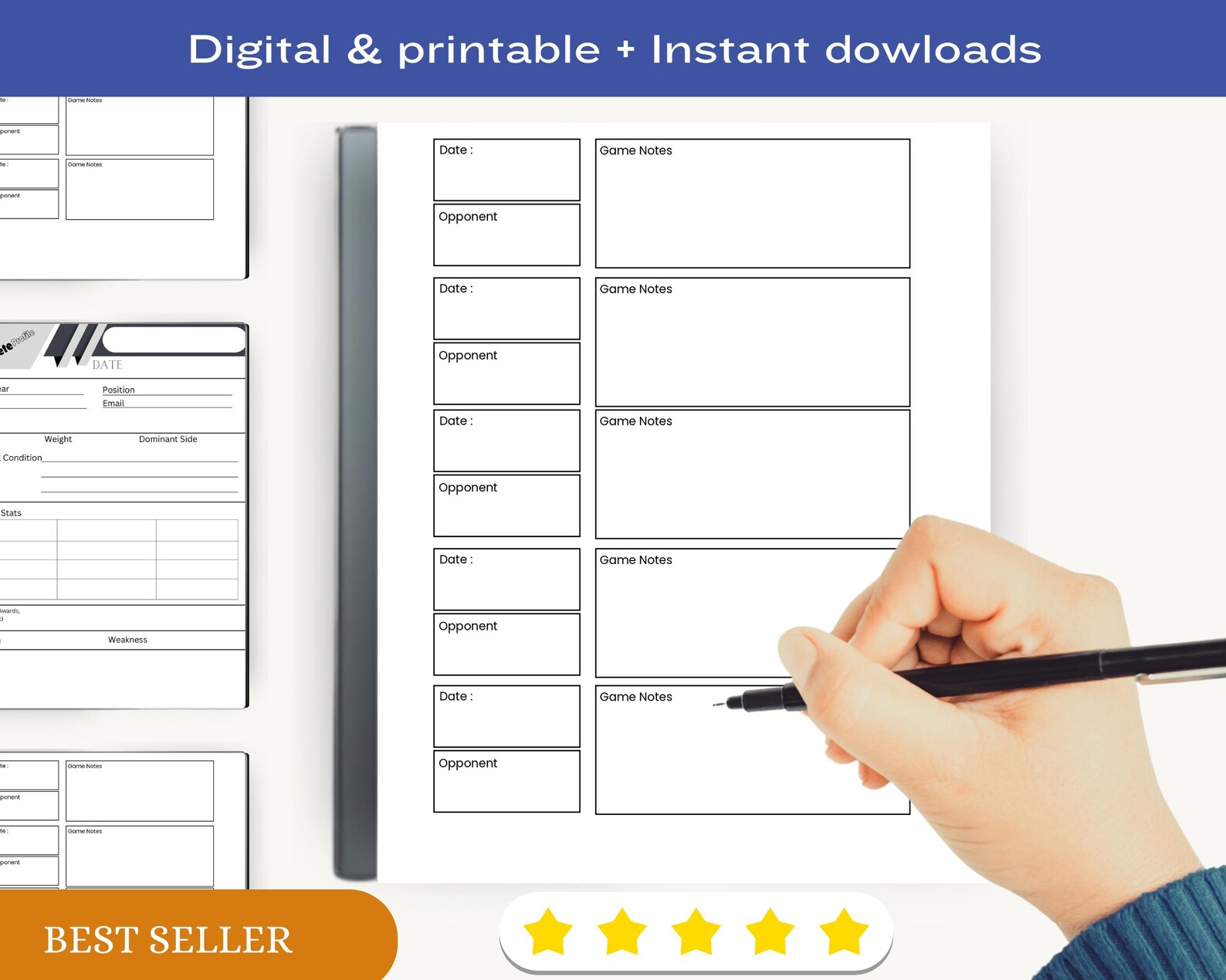 Athlete Profile Templates, Scouting Templates, Templates for Remarkable ...