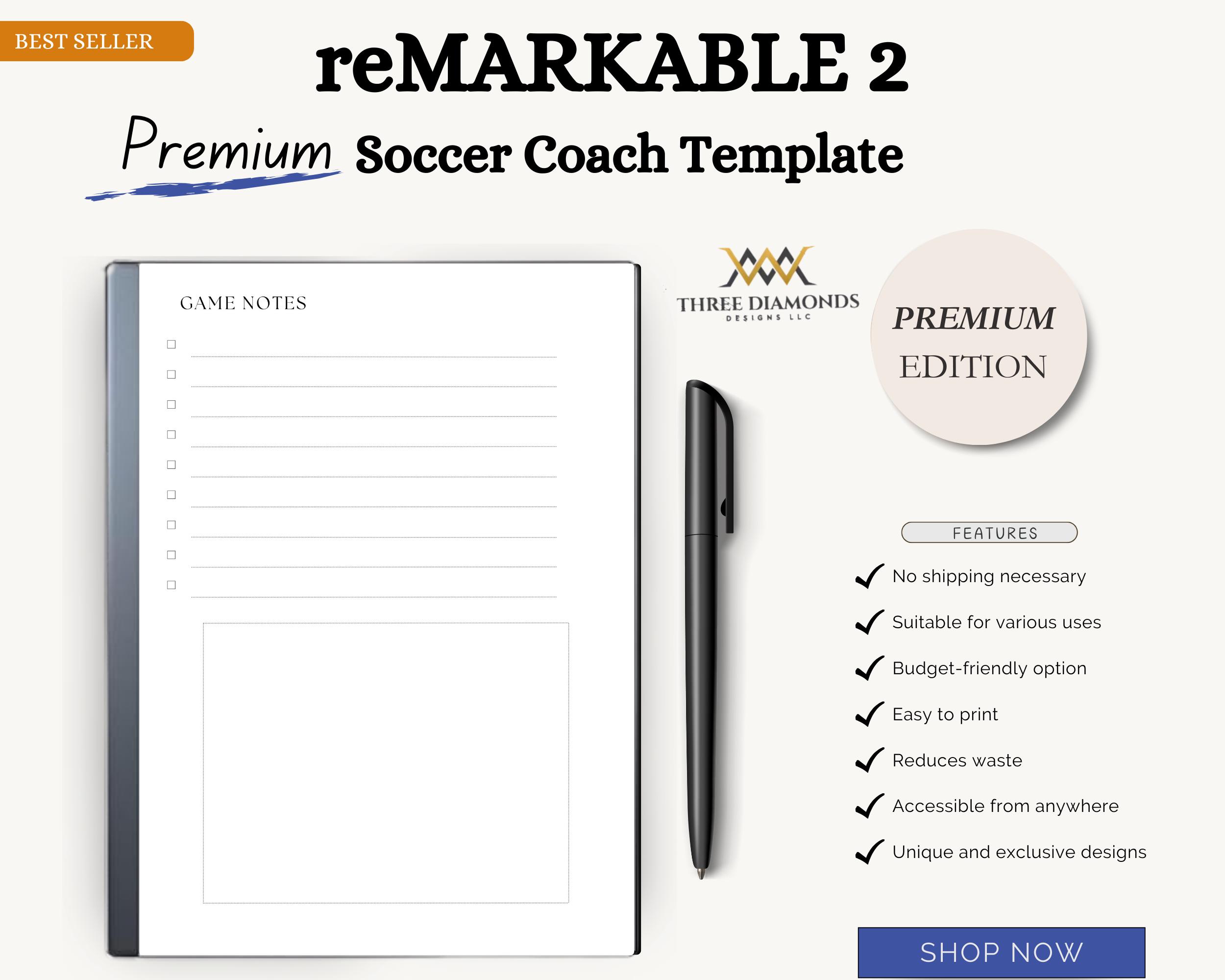 Soccer Coach Templates, Game Day Planner, Soccer Field Diagram ...