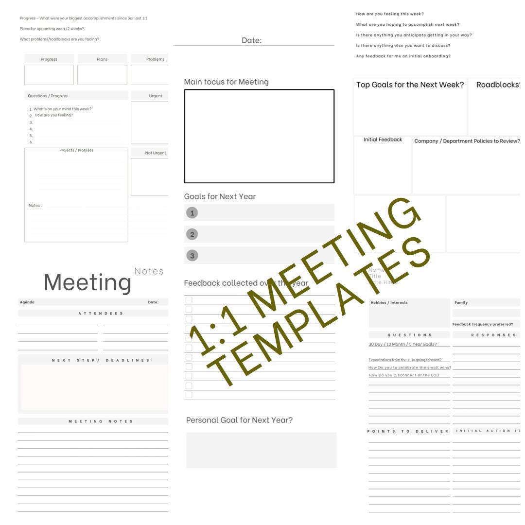 Minimalist REMARKABLE Pro and 2 Agenda MEETING Notebook Template ...