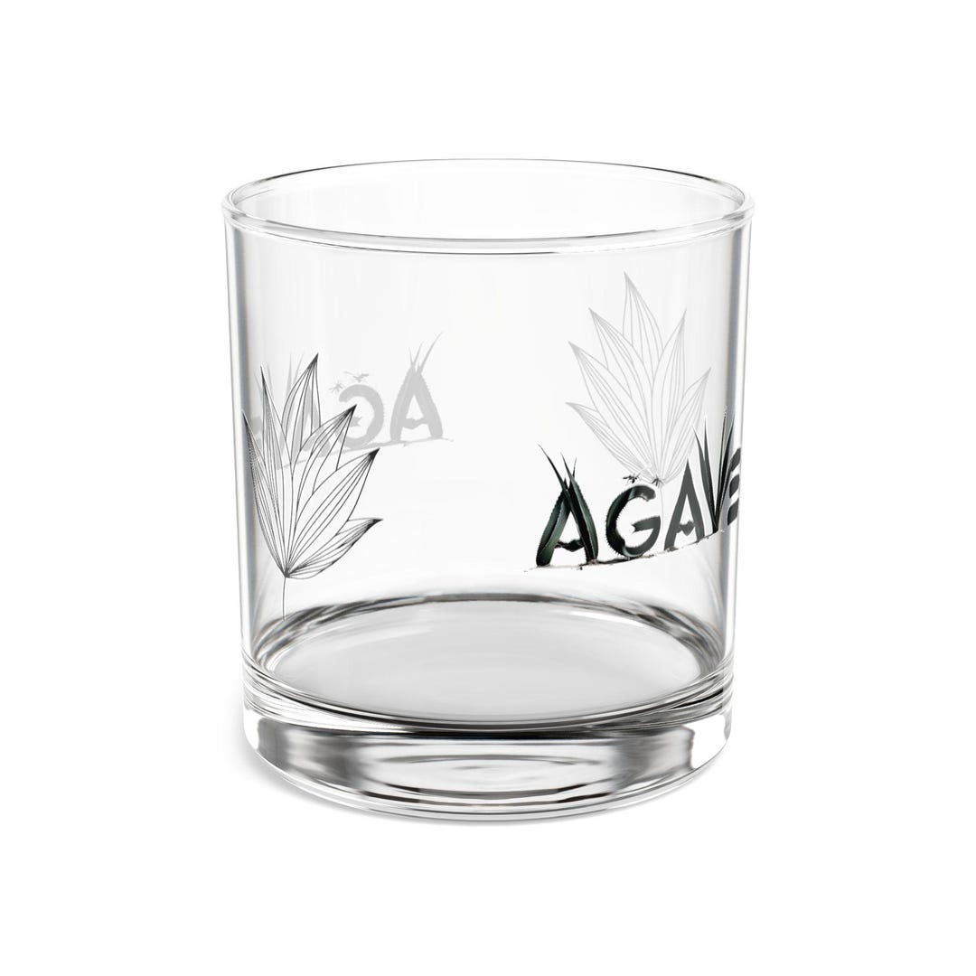 Tequila Lover Rocks Glass, Agave Plant Glass, Unique Barware Gift Idea ...