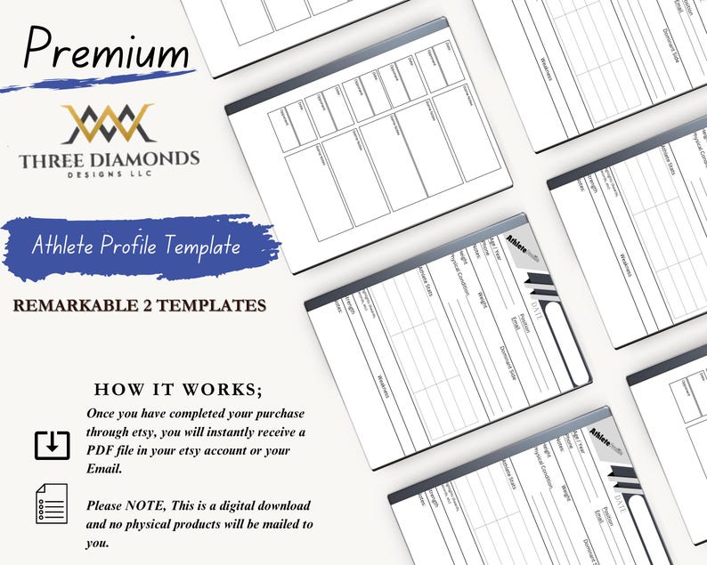 Athlete Profile Templates, Scouting Templates, Templates for Remarkable ...