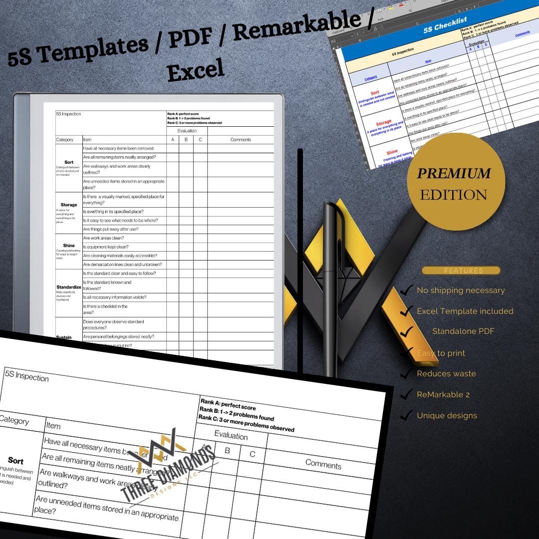 Remarkable Paper Pro Templates Meeting Notes | 5S Inspection Template ...