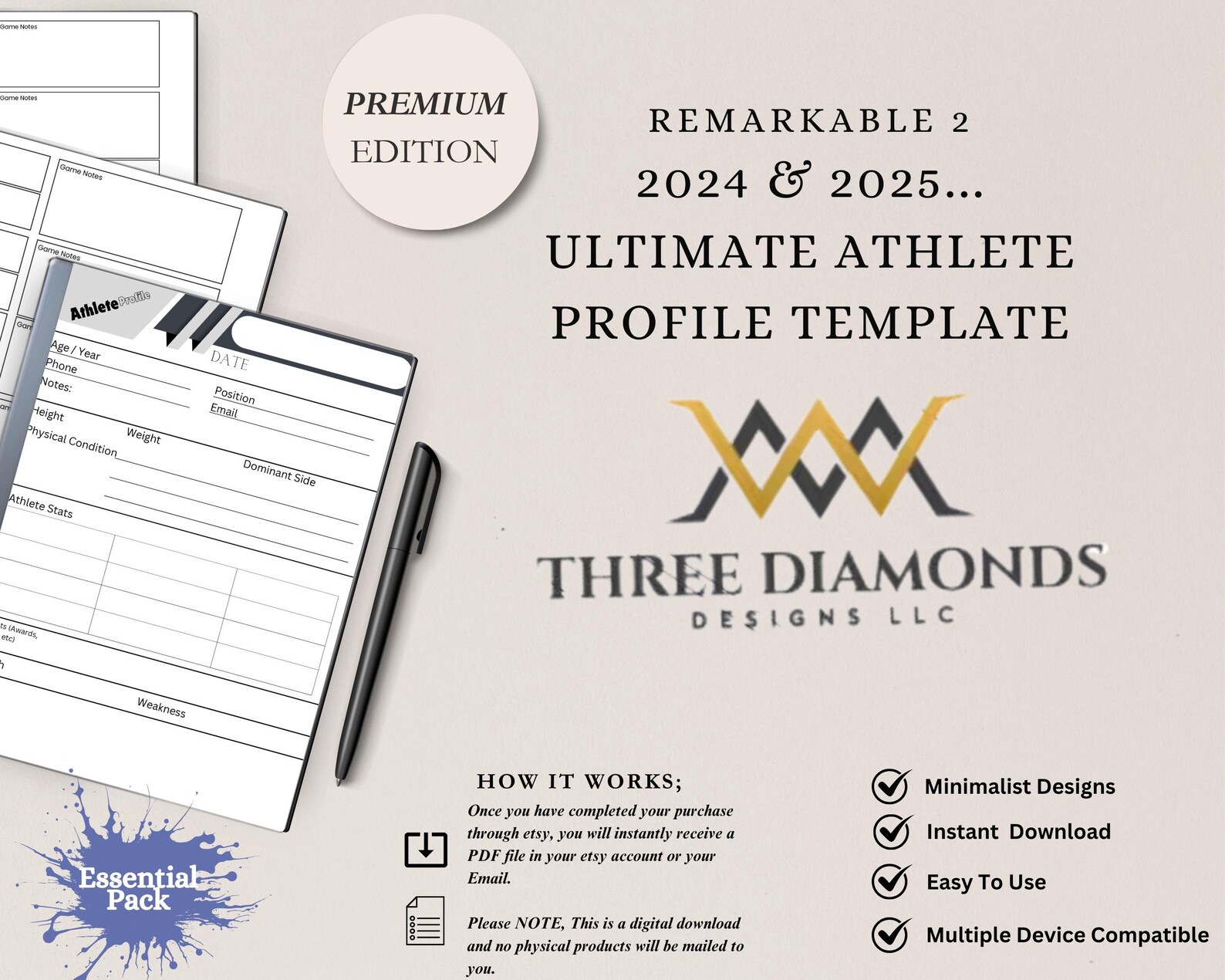 Athlete Profile Templates, Scouting Templates, Templates for Remarkable ...