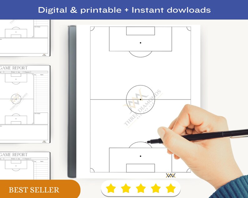 Printable Minimalist SOCCER Coach PITCH BUNDLE Template Gift for Coach ...
