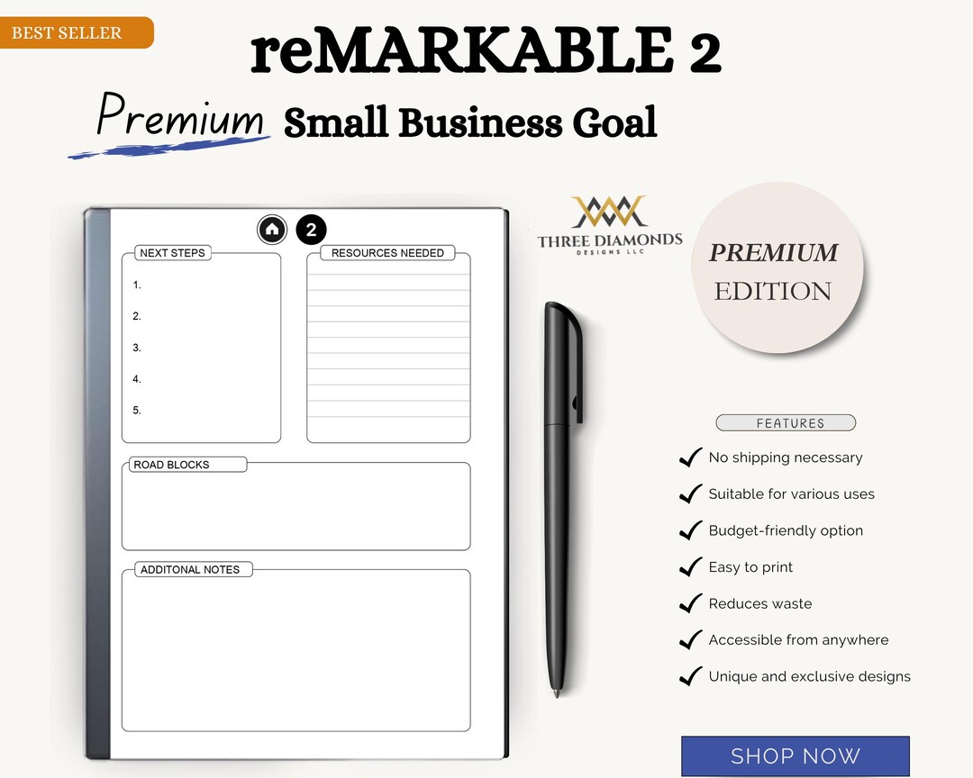 Small Business Goal Planner | Digital Template | Compatible With ...