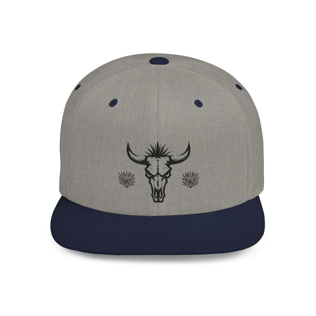 Agave, Bull Horns Inspired Flat Bill Cap , Resilient Strength Snapback ...