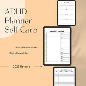 ADHD Planner Adult, Digital Download for Productivity, Daily Life ...