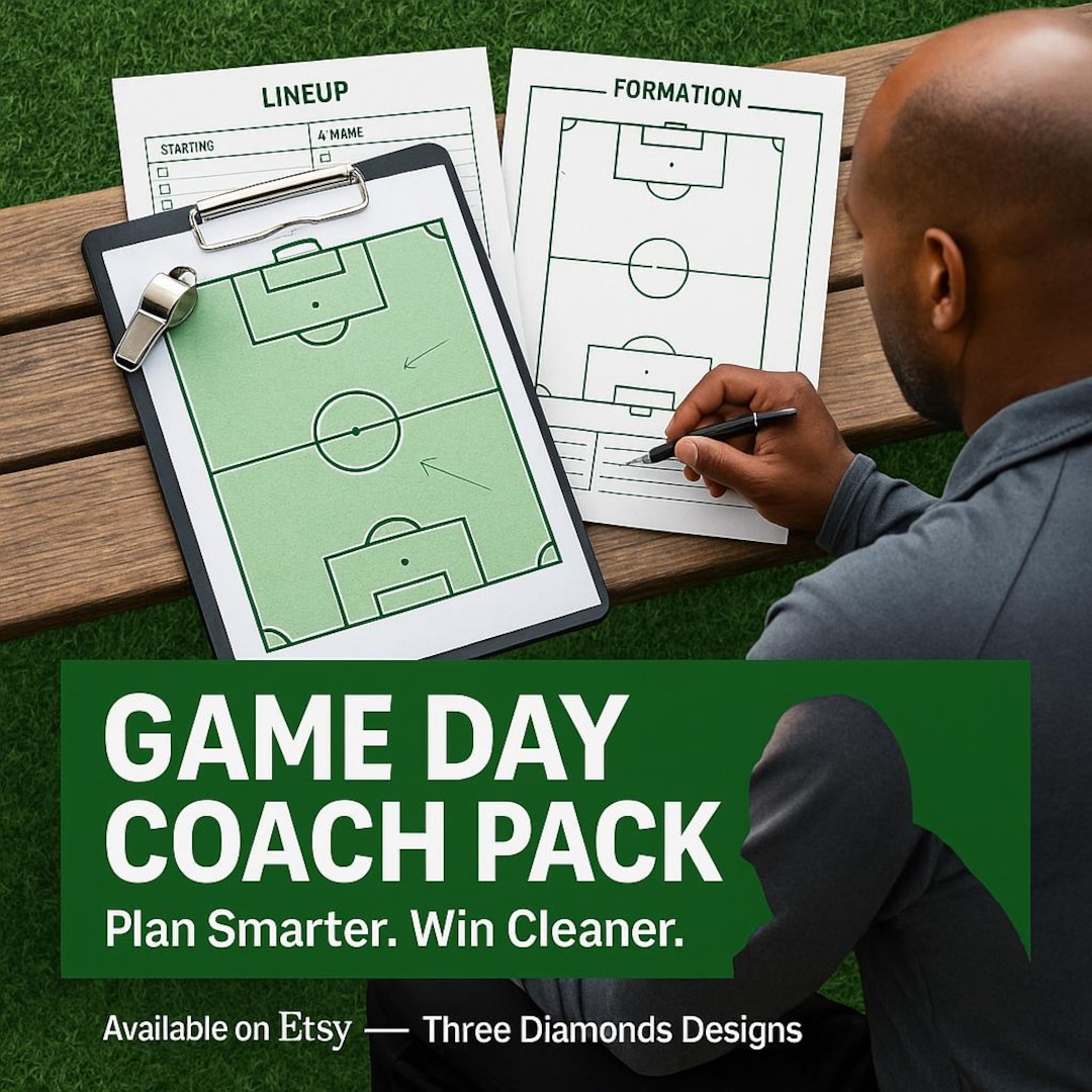 Soccer Coach Planning Templates, Game Day Cards, Practice Plans, Over ...