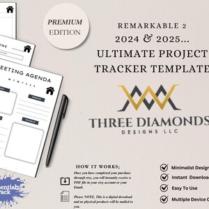 Remarkable Paper Pro Templates Meeting Notes, Project Planner Template ...