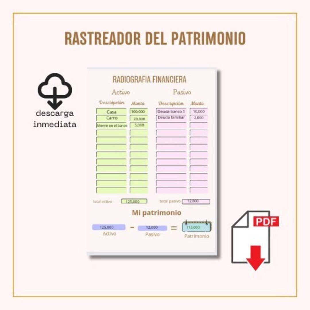 PDF Printable Wealth Tracker, Financial Planner, Starter Base Wealth ...