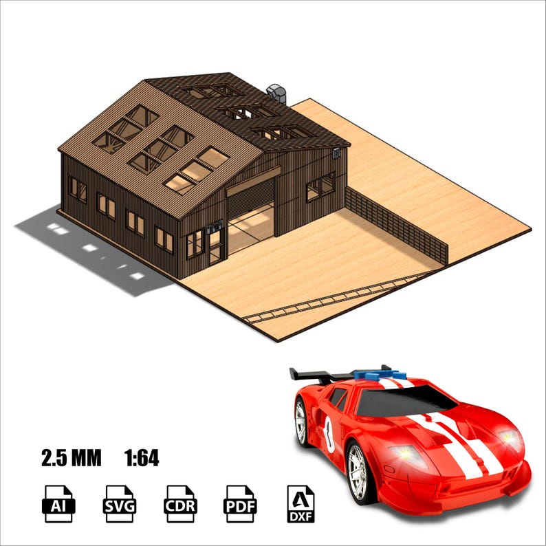 Garage Taller Hotwheels RWB SVG DXF - Etsy México