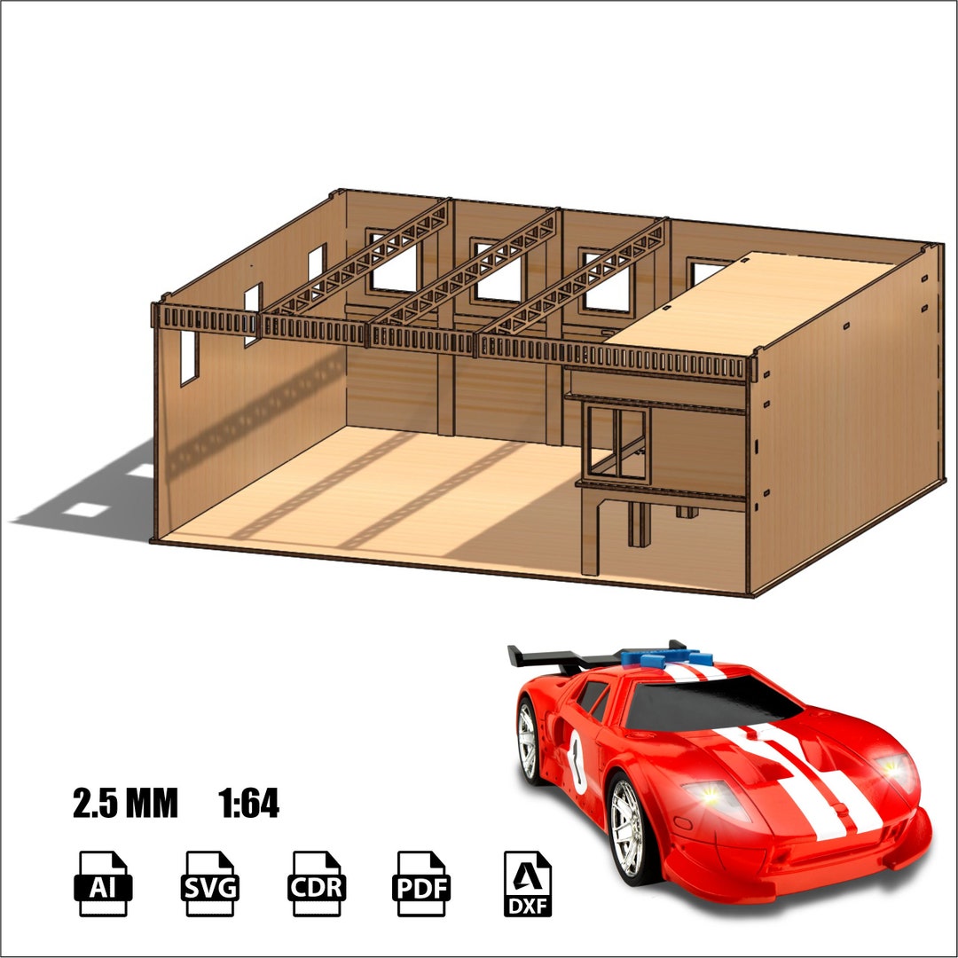 Digital File Garage Workshop Display Diorama Vector Hotwheels 1/64 - Etsy