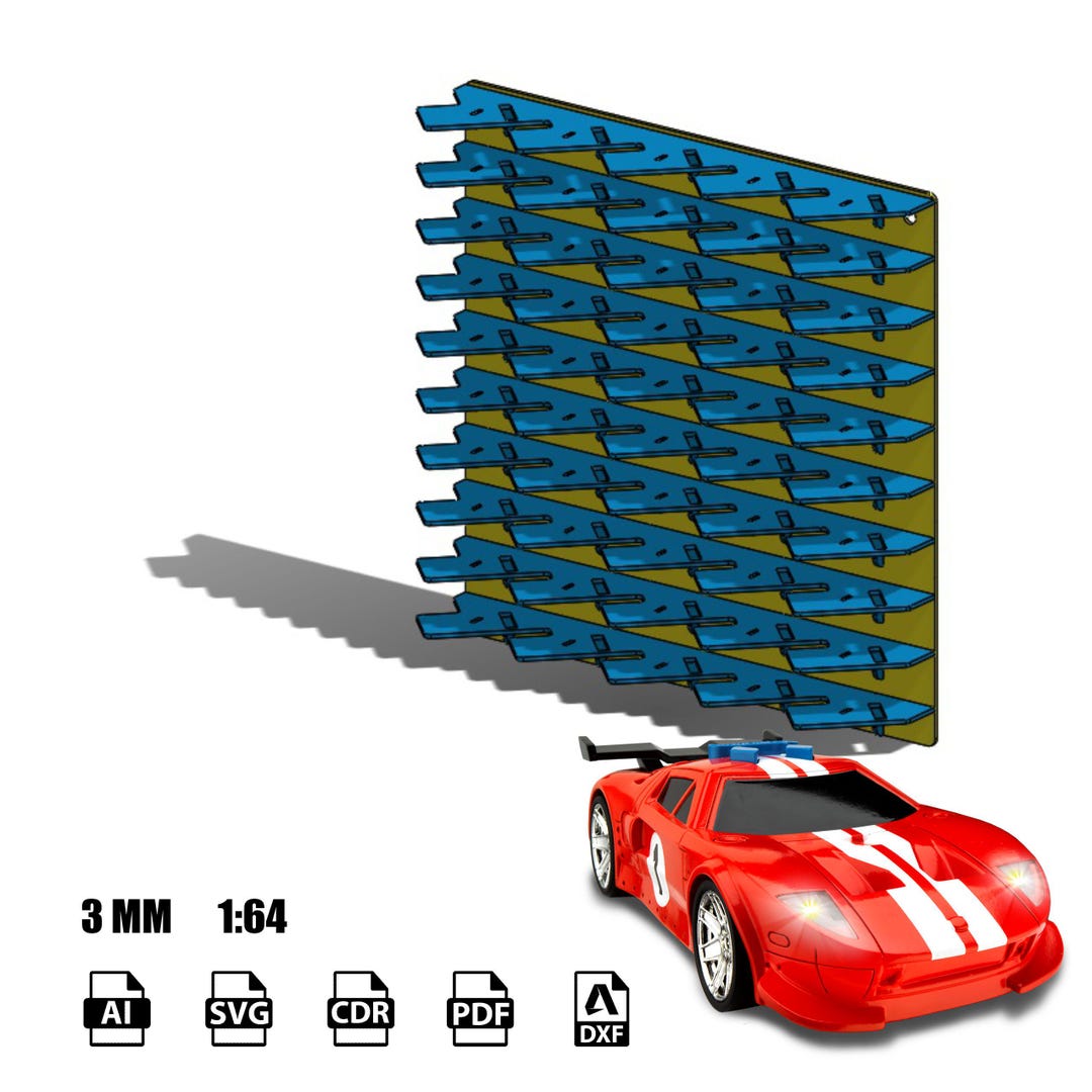 Digital File Collector's Display 50 Hotwheels 1:64 - Etsy