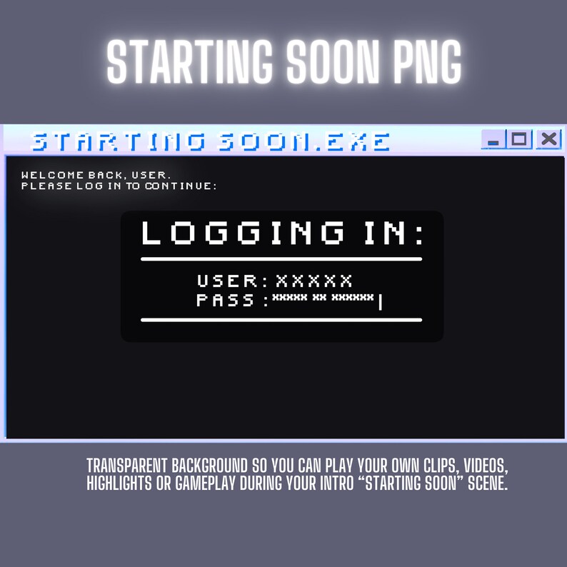 RETRO PC OVERLAY Package for Twitch, Streaming, Youtube Cute Retro ...