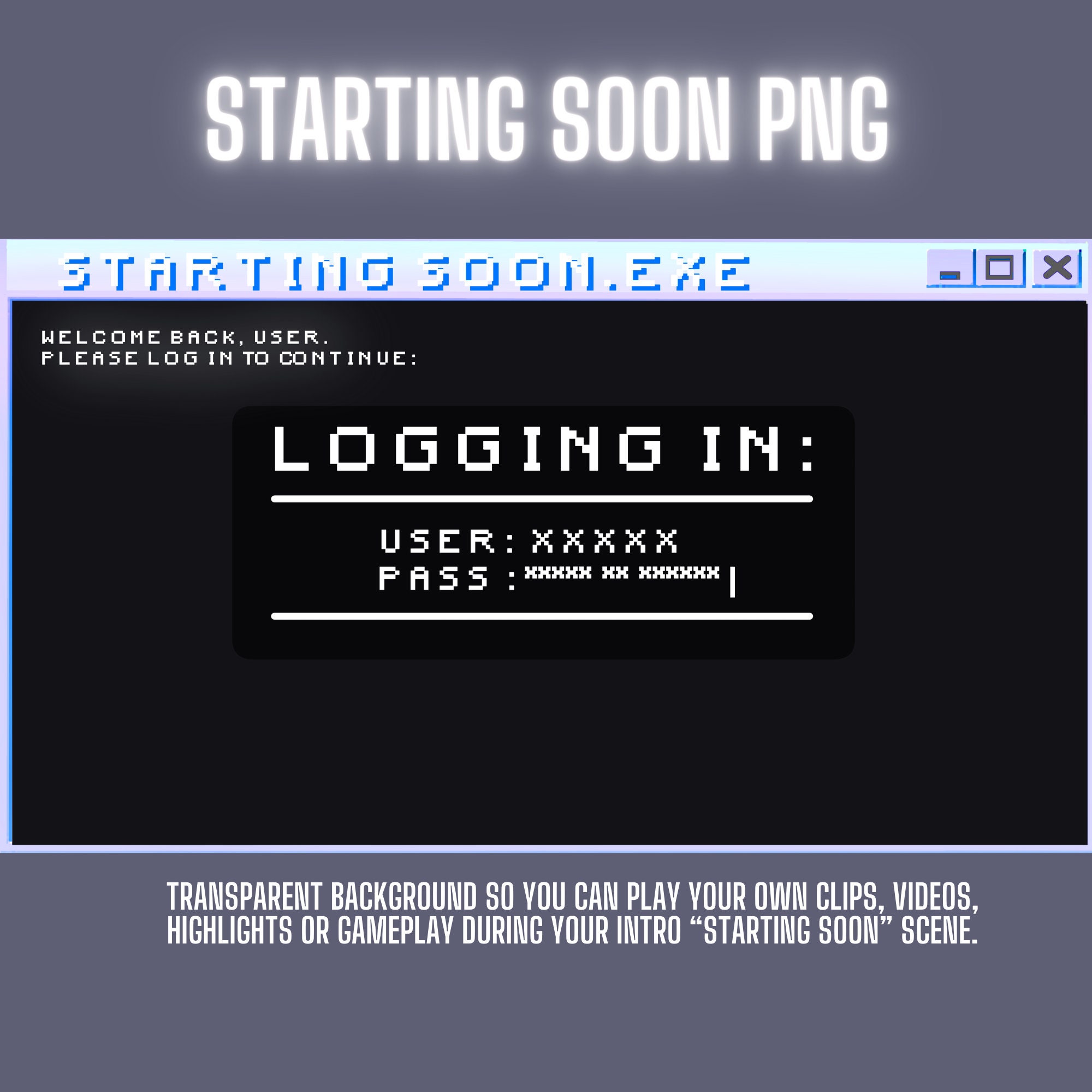 RETRO PC OVERLAY Package for Twitch, Streaming, Youtube Cute Retro ...
