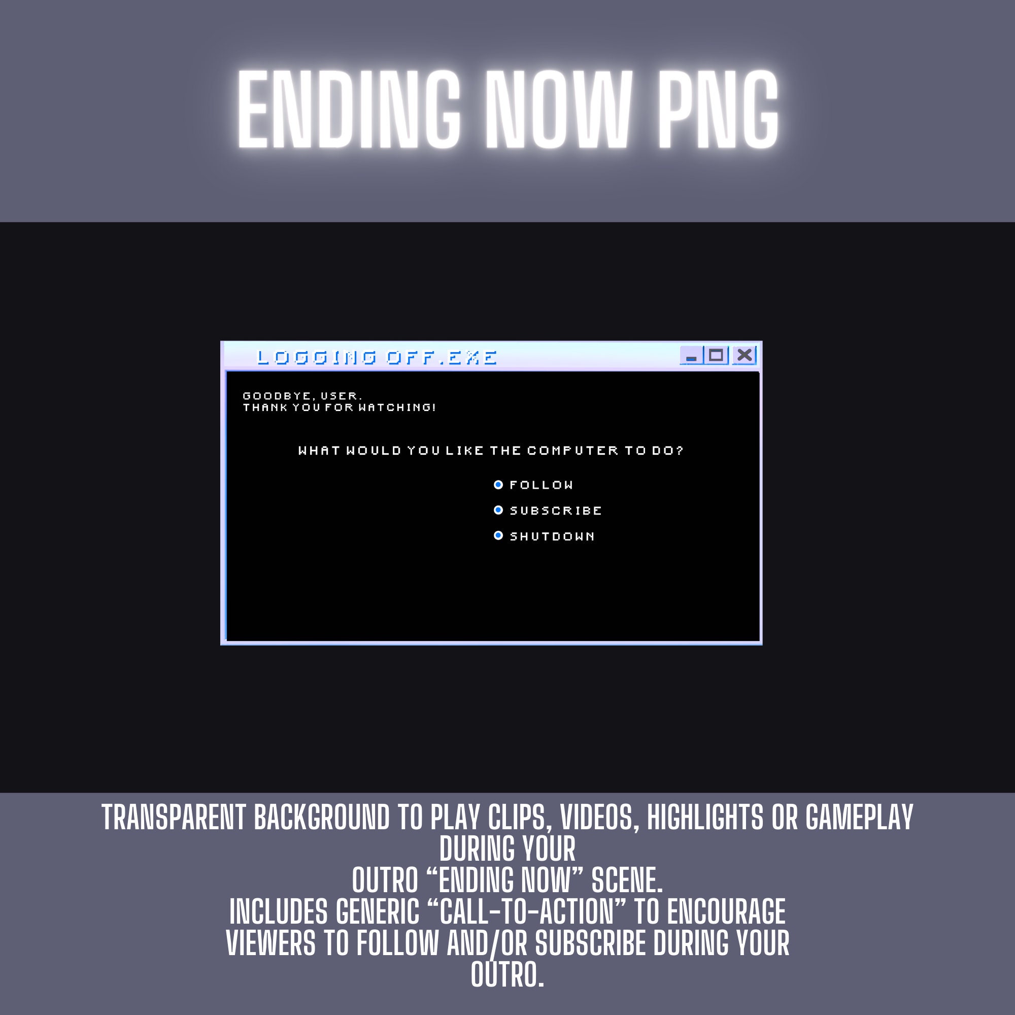 RETRO PC OVERLAY Package for Twitch, Streaming, Youtube Cute Retro ...