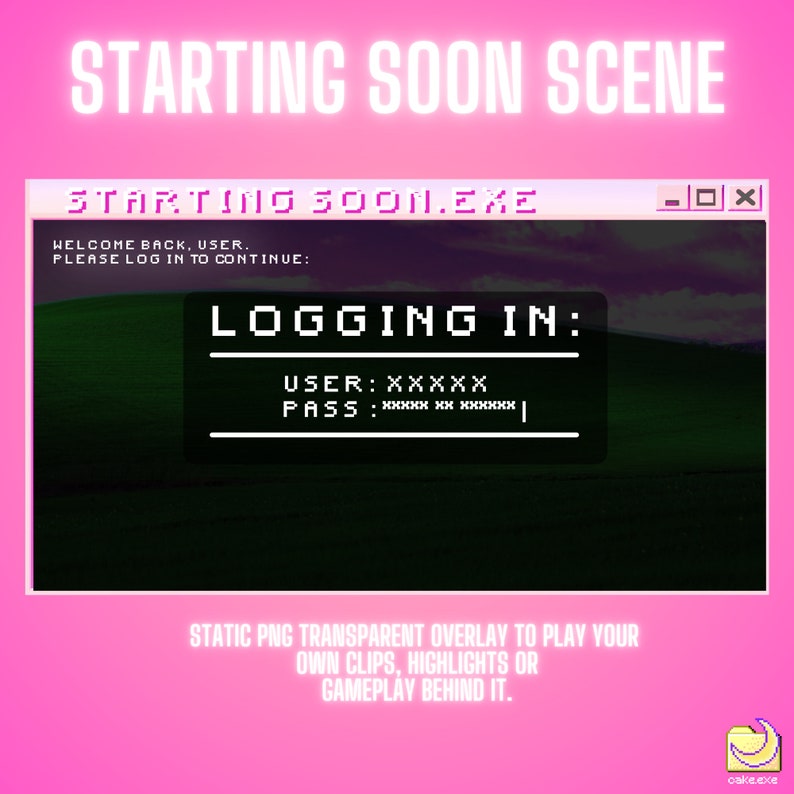 RETRO PC OVERLAY Package for Twitch, Streaming, Youtube Cute Retro ...