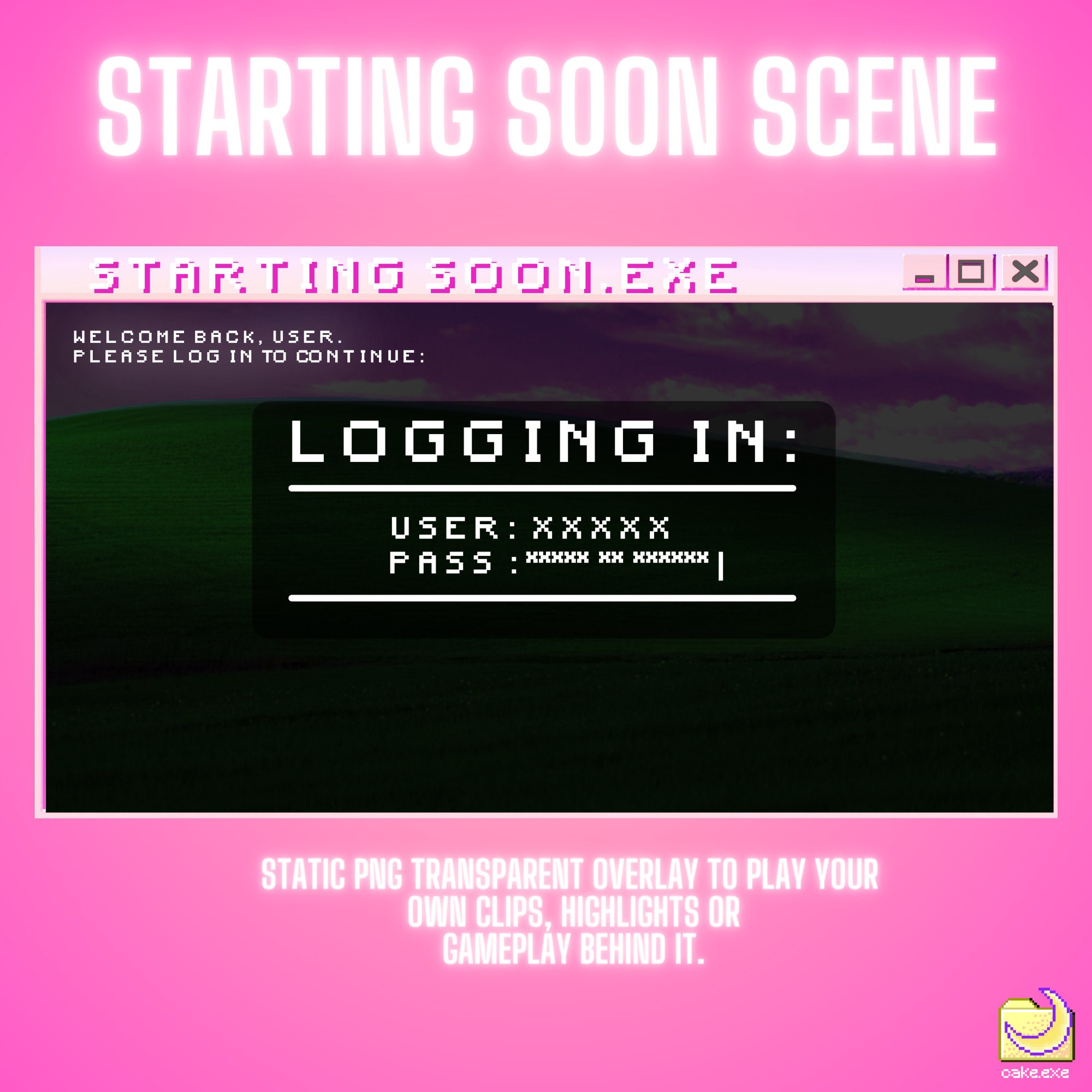 RETRO PC OVERLAY Package for Twitch, Streaming, Youtube Cute Retro ...
