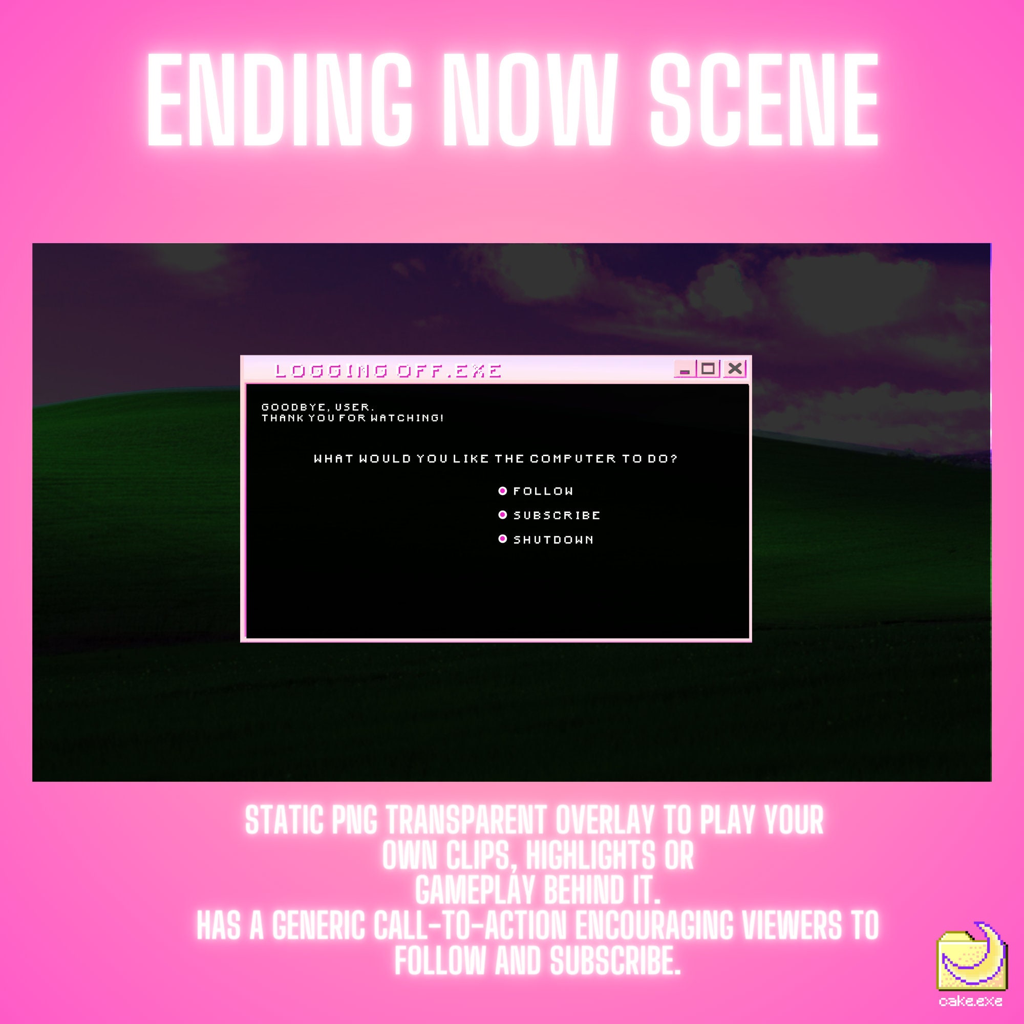 RETRO PC OVERLAY Package for Twitch, Streaming, Youtube Cute Retro ...