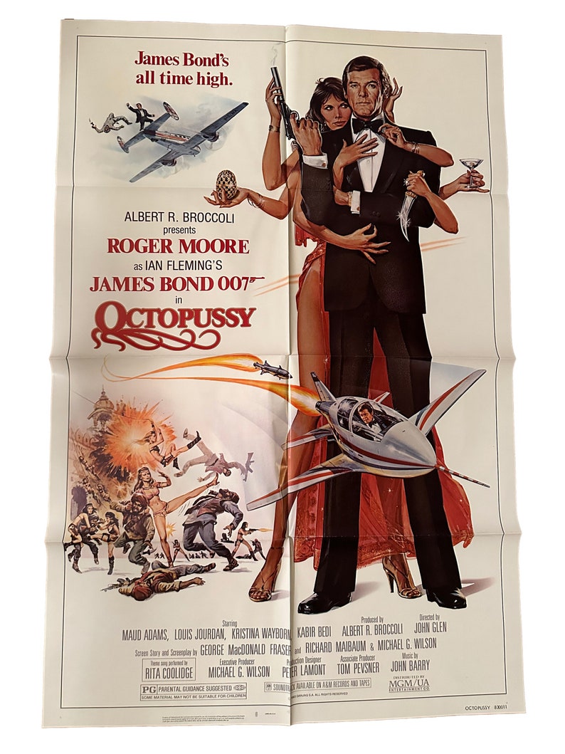 Octopussy Original Vintage Movie Poster - Etsy