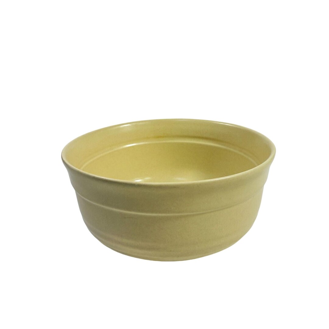 Mixing Bowl Old Castle Yellow Cream Vintage Pfaltzgraff Art Pottery ...