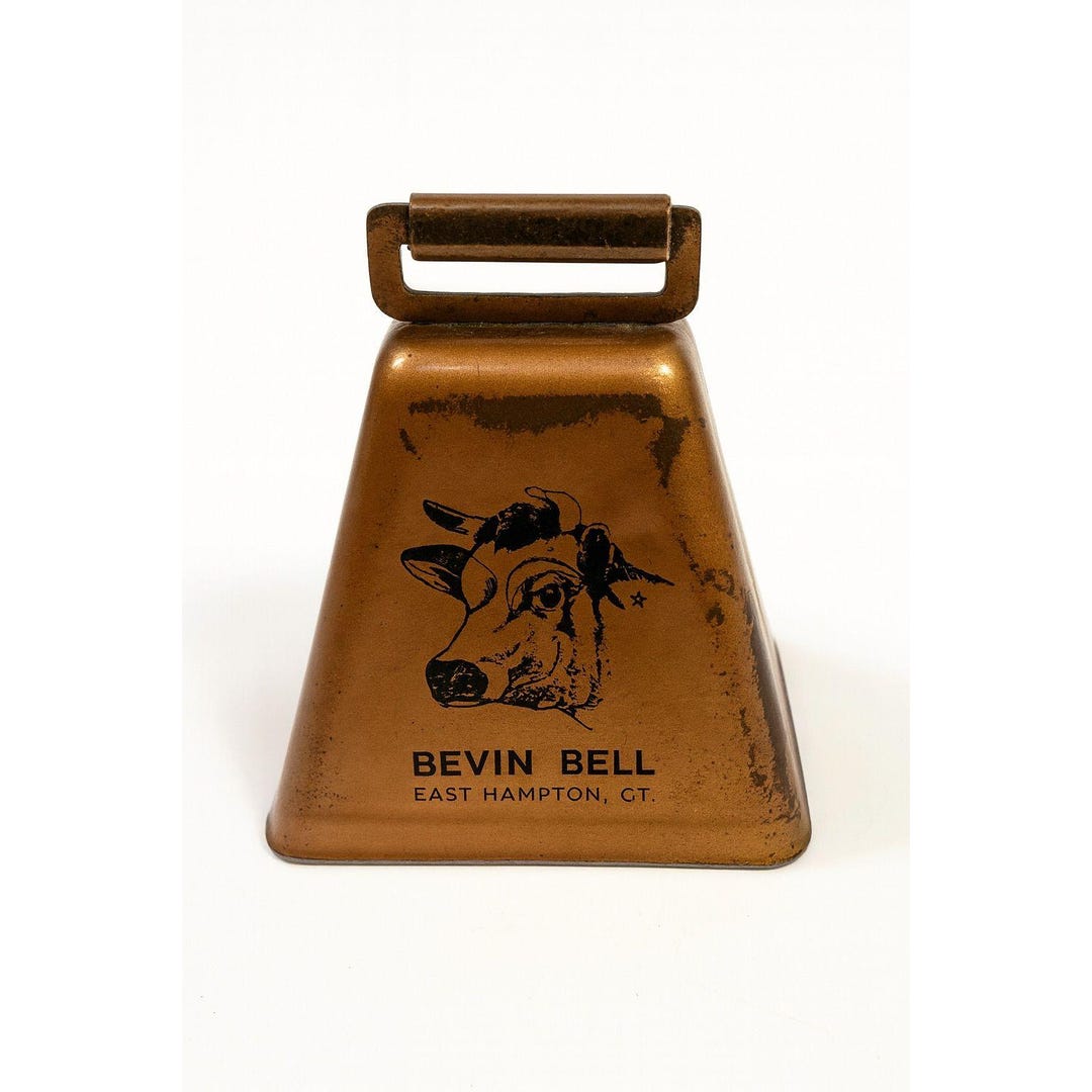 Cowbell Bevin Bell Copper Cowbell With Handle East Hampton CT | Vintage ...