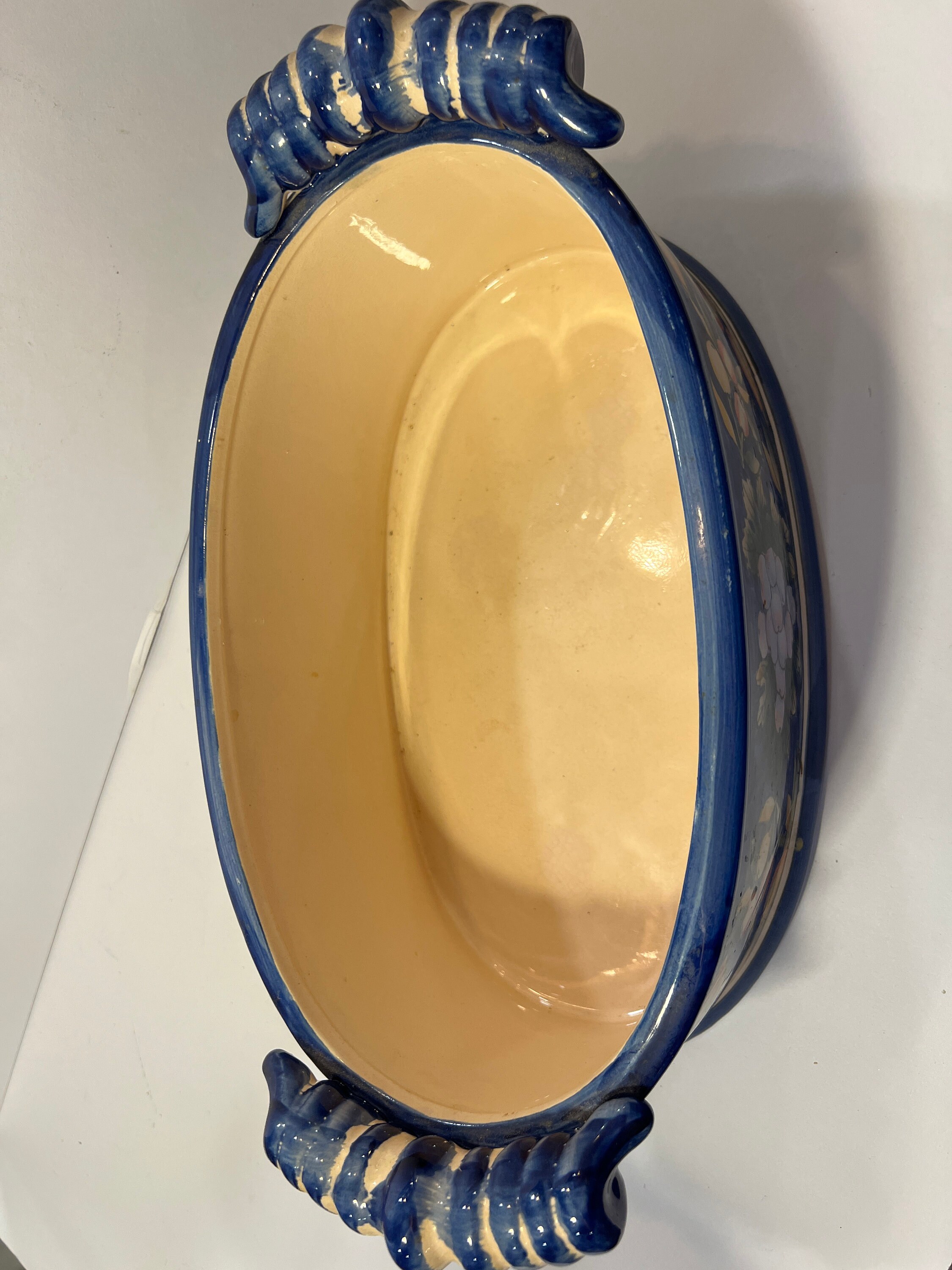 Vintage Italian Art Pottery Large Oval Handled Cachepot Planter - Etsy