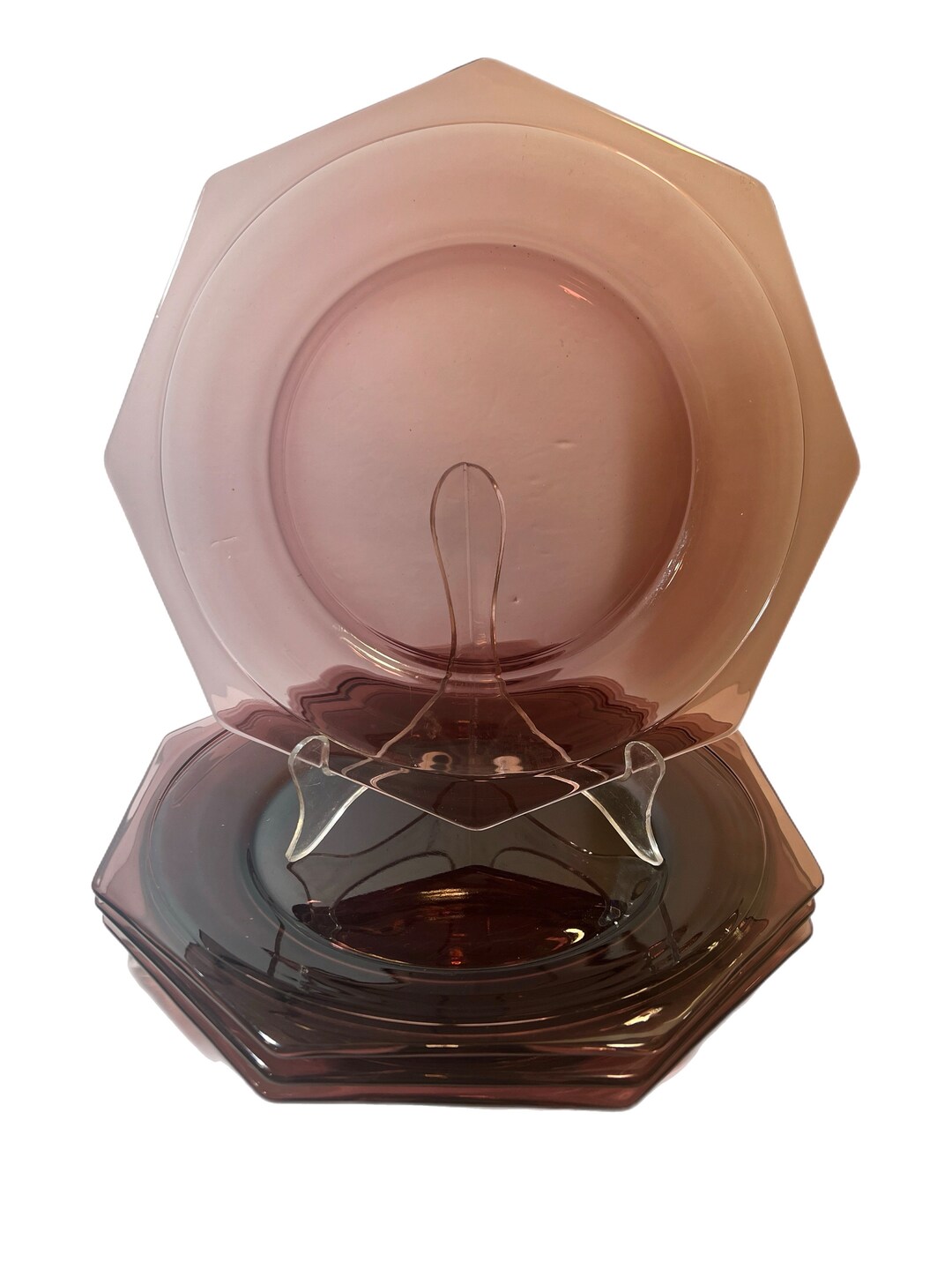 Hazel Atlas - Moroccan Amethyst - Purple Glass Plates - Set of 4 ...