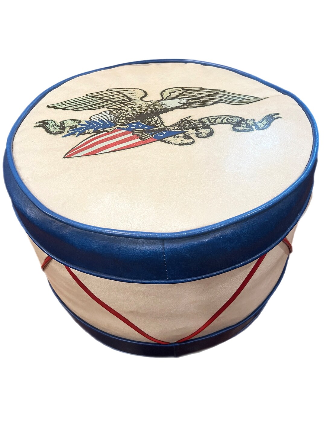 Vintage Babcock Americana Ottoman Mid Century Modern Eagle With Flag ...